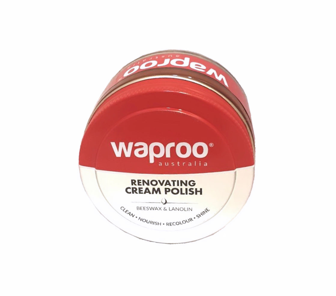 Waproo Sherry Tan Renovating Cream Polish 42g Made In France – Redpath Shoes Canberra