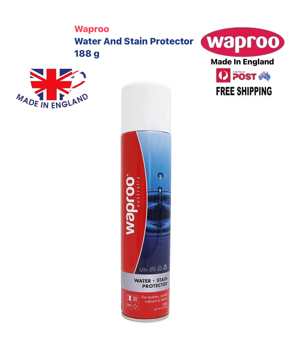 Waproo Water & Stain Protector Waterproofer 188g Shoes Bags Hats Made – Redpath Shoes Canberra