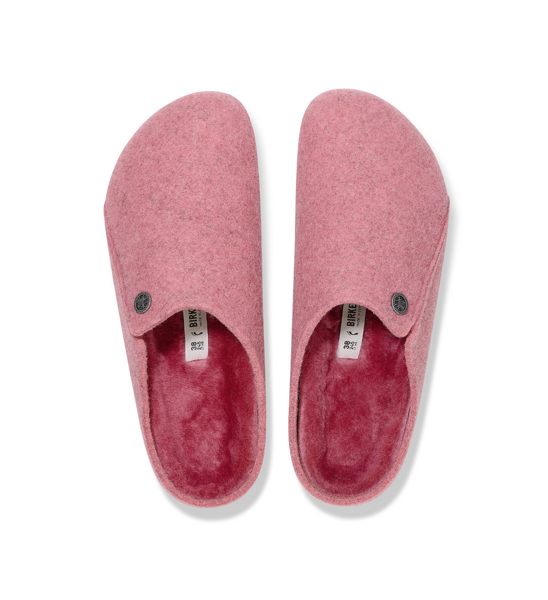 Birkenstock Zermatt Rivet Split Fuchsia Tulip Pink Wool Felt Clog Shea ...