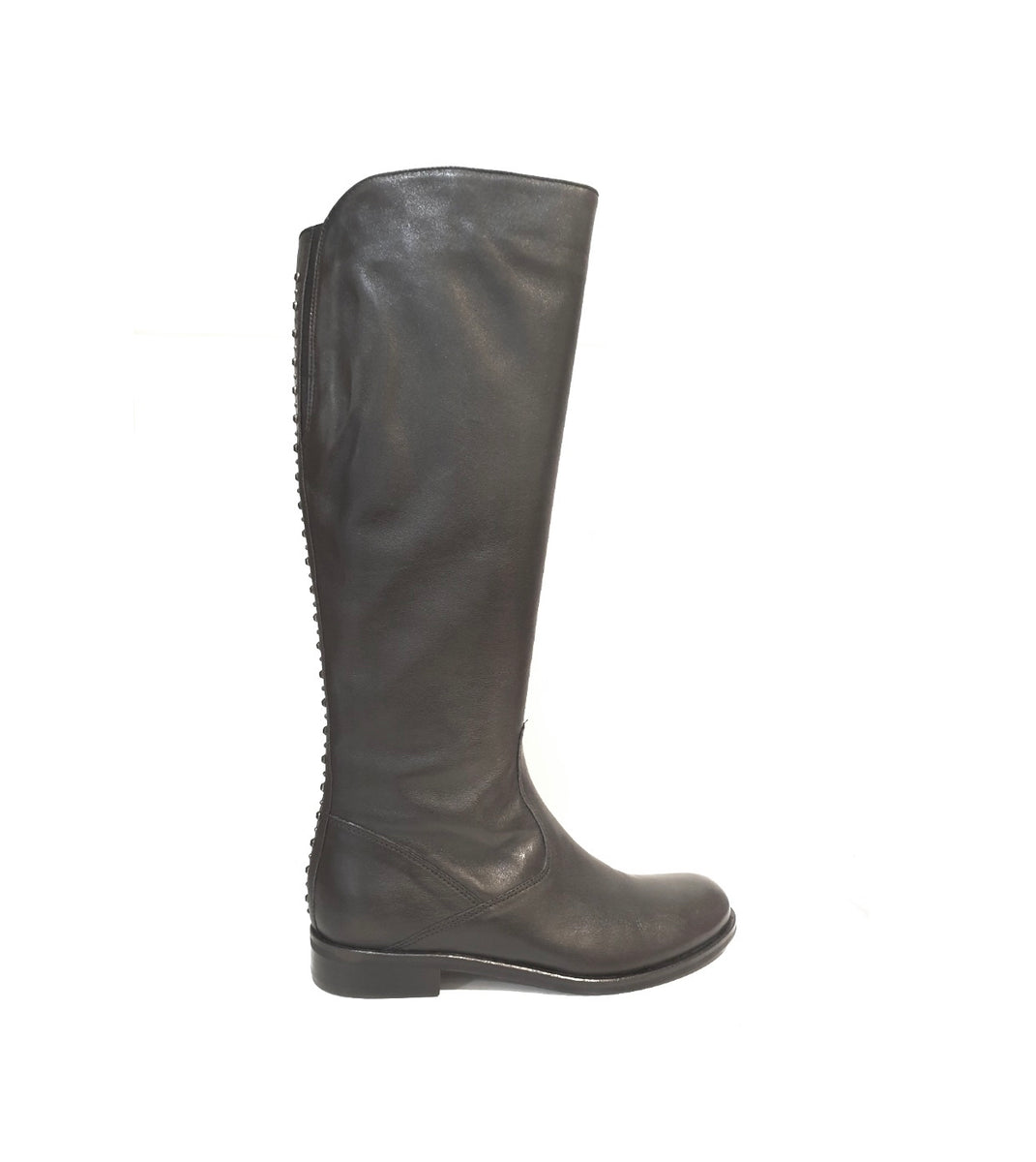 Progetto H373 Black Calf Nero G Knee High Zip Boot Made In Italy ...