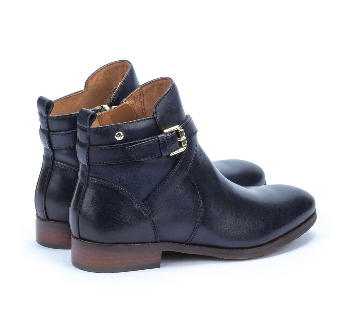 Pikolinos Royal W4D-8614 Space Navy Blue Buckle Zip Ankle Boot ...