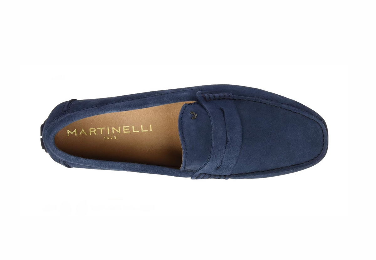 Martinelli 1411-2496X Pacific Azul Mar Light Blue Suede Leather Slip O ...