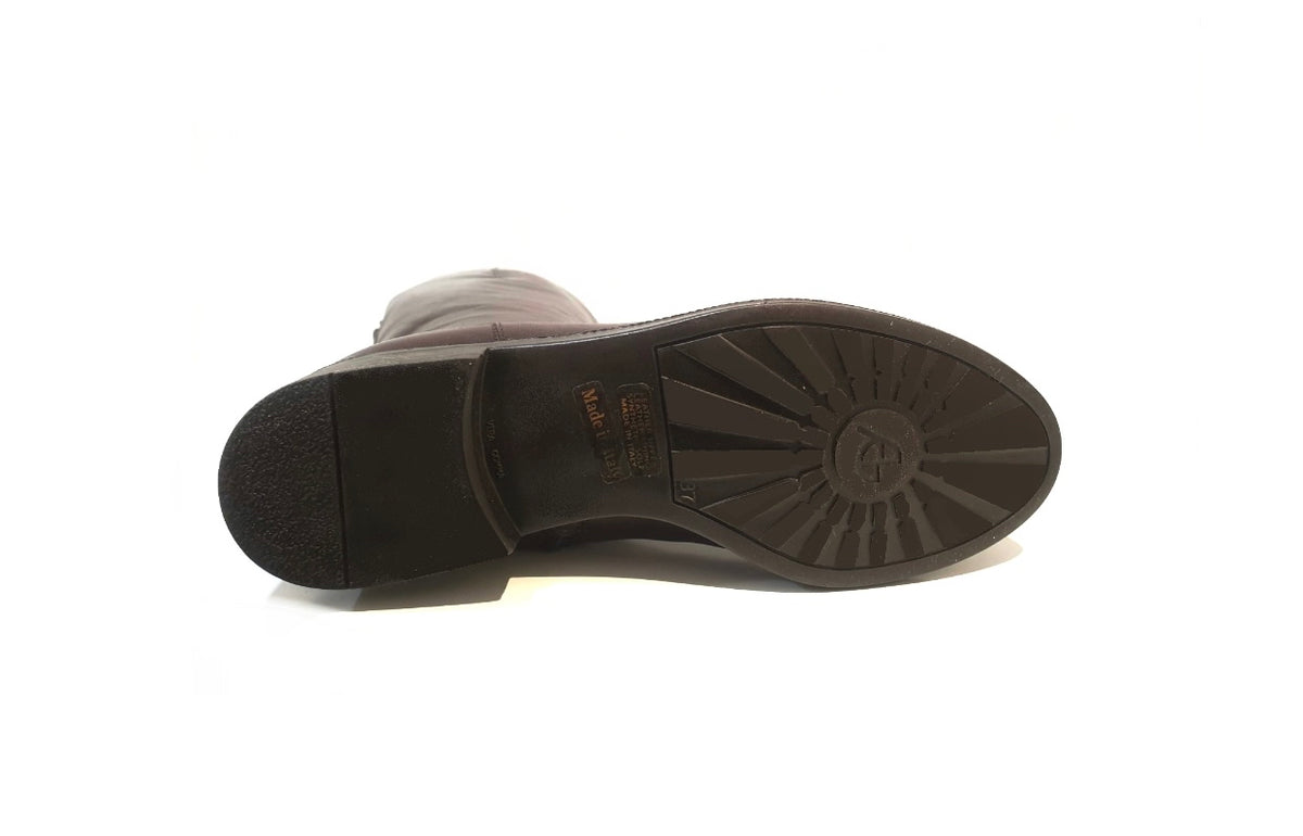 Progetto P054 Toffy T Moro Dark Brown Back Buckle Zip Knee High Boot M ...