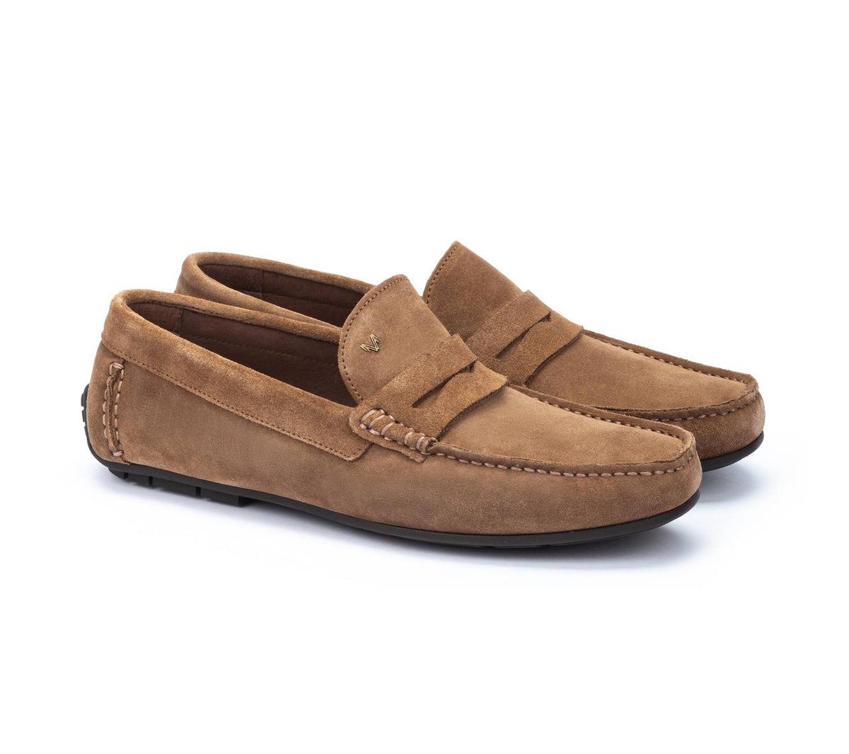Martinelli 1411-2496X Pacific Castor Light Brown Taupe Suede Leather S ...