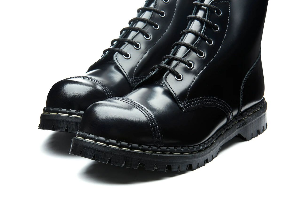 Gripfast Black Hi-Shine Steel Toe 6 Eyelet Boot Made In England ...