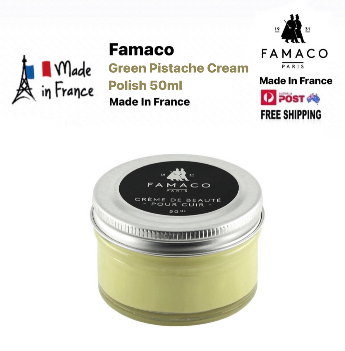 Famaco Green Pistache Cream Polish 50ml Made In France – Redpath Shoes ...