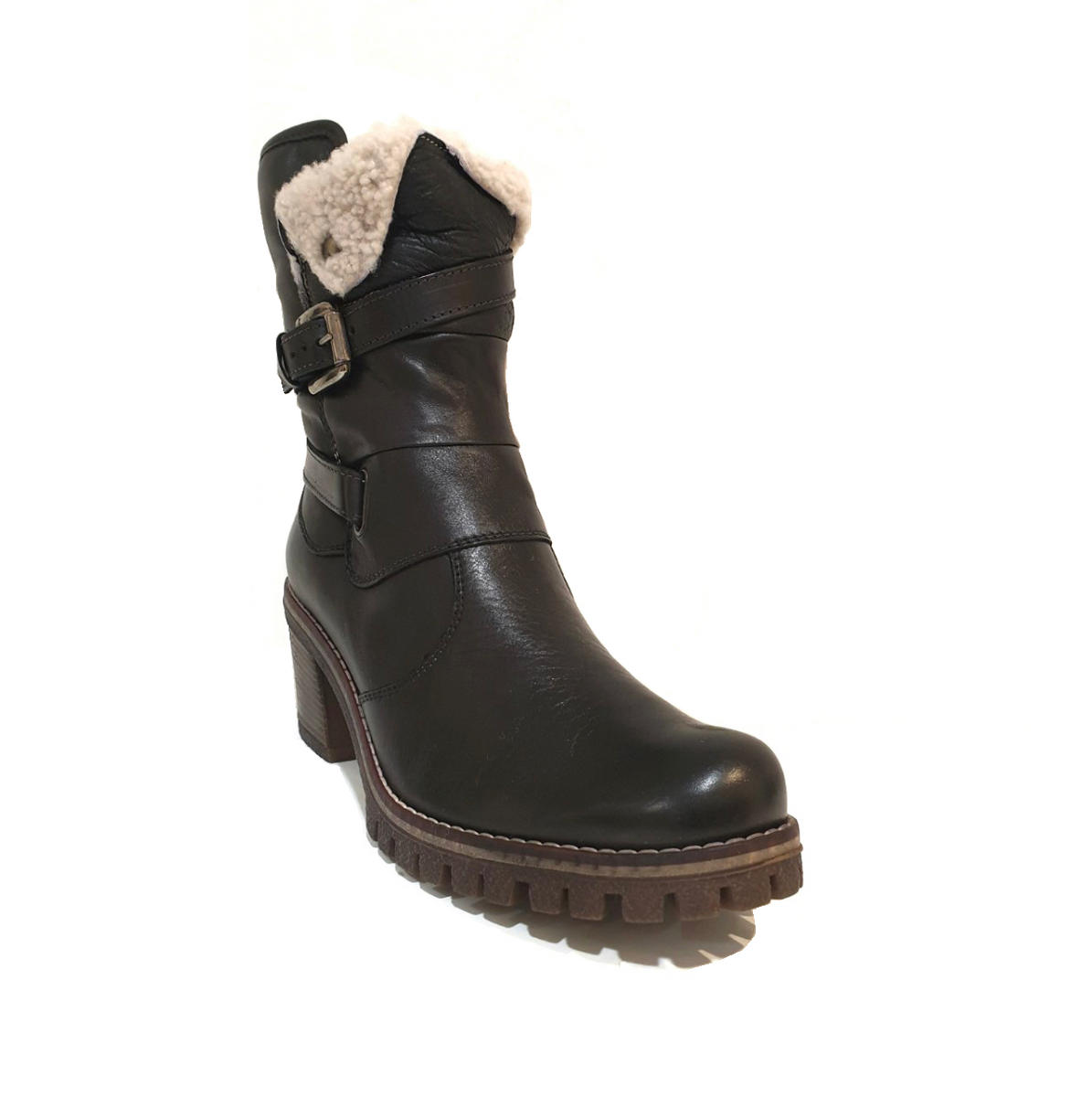 Manas 162M2607ELVCHX Elfo Man Nero Black Leather Buckle Zip Ankle Boot ...