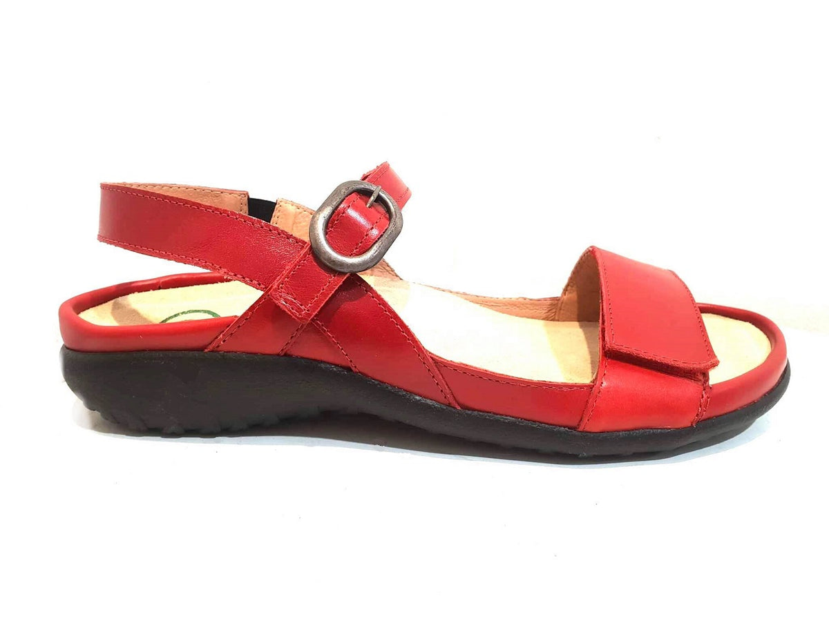 Naot Mozota Poppy Red Leather Ladies Sandals Made In Israel – Redpath ...