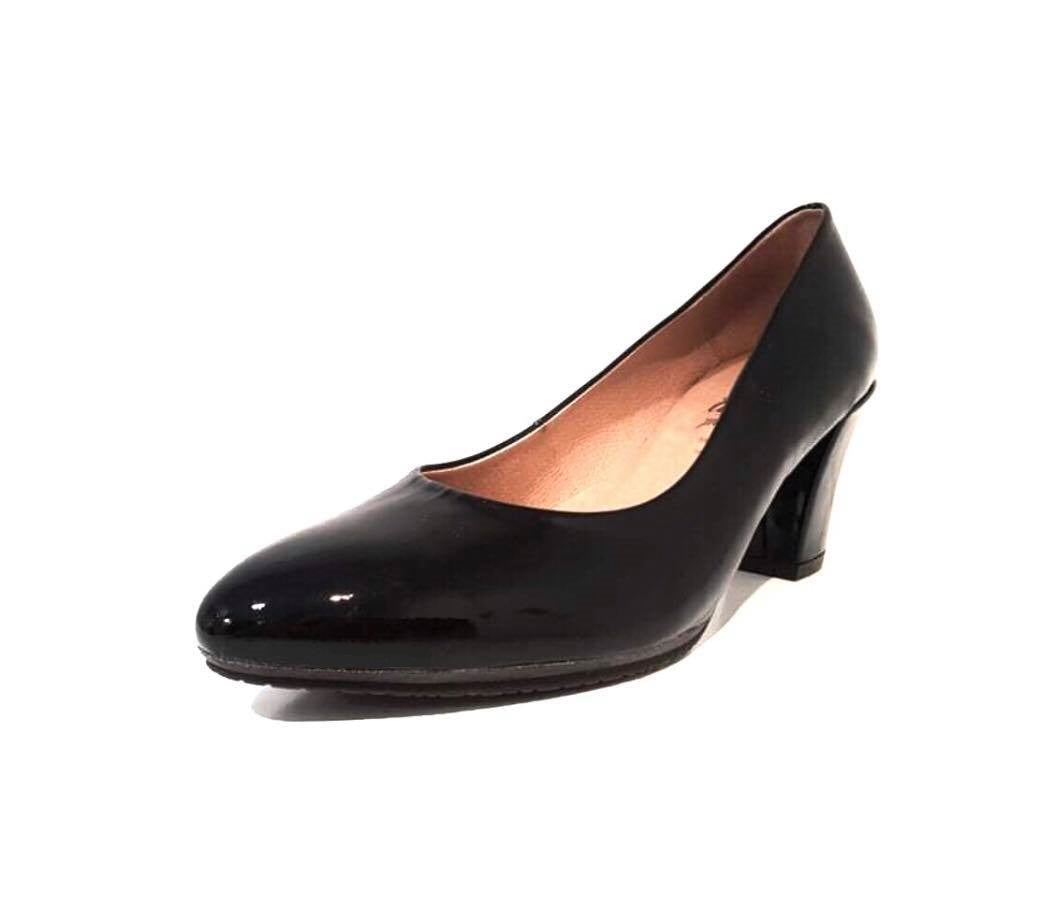 Wonders I-4722 Negro Black Patent Leather Court Shoe Made In Spain ...