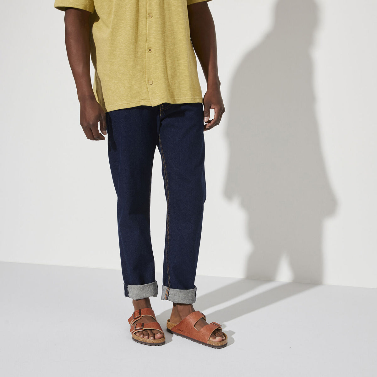 Birkenstock Arizona Ginger Brown Embossed Natural Horween Leather Made ...