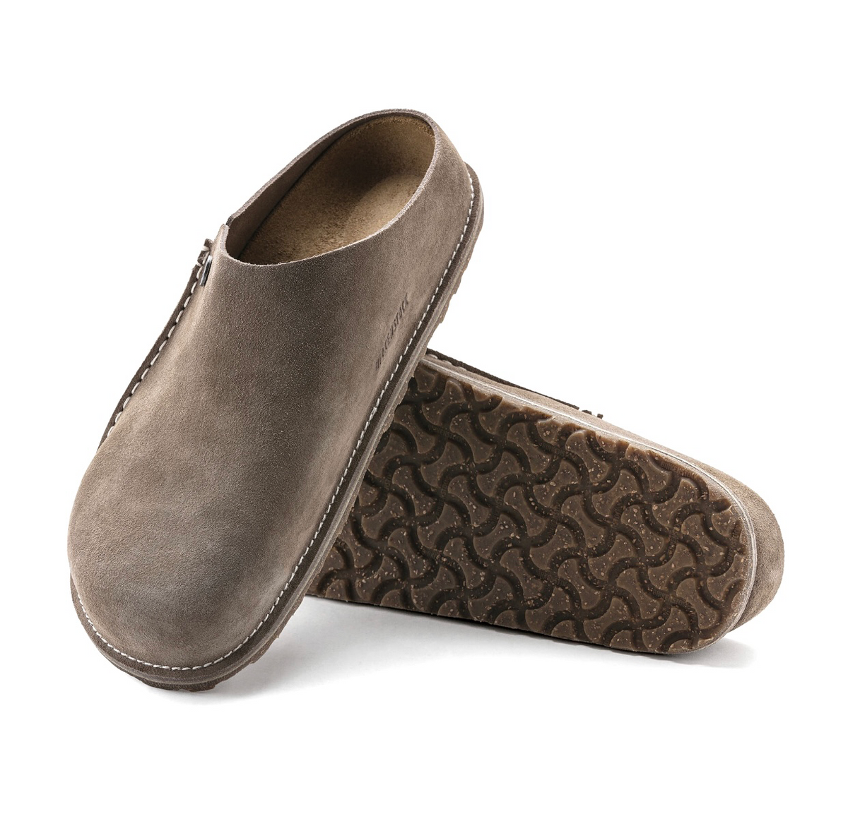 Birkenstock Zermatt Premium Suede Gray Taupe Clog Removable Footbed Ma ...