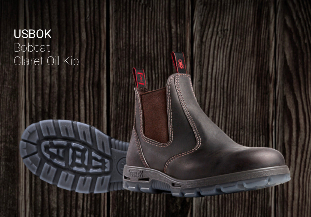 Redback USBOK Claret Brown Steel Toe Chelsea Boot Made In Australia ...