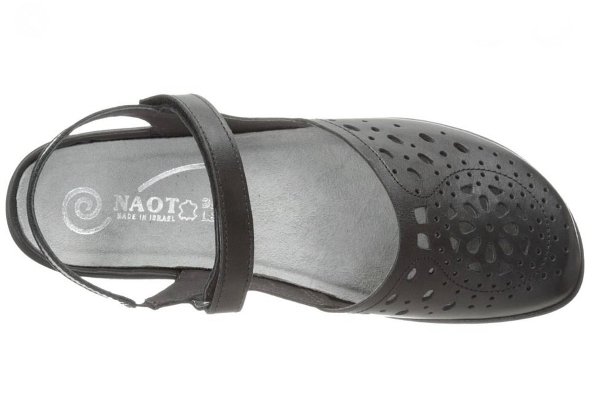 Naot Arataki Black Raven Leather Ladies Sandals Made In Israel ...
