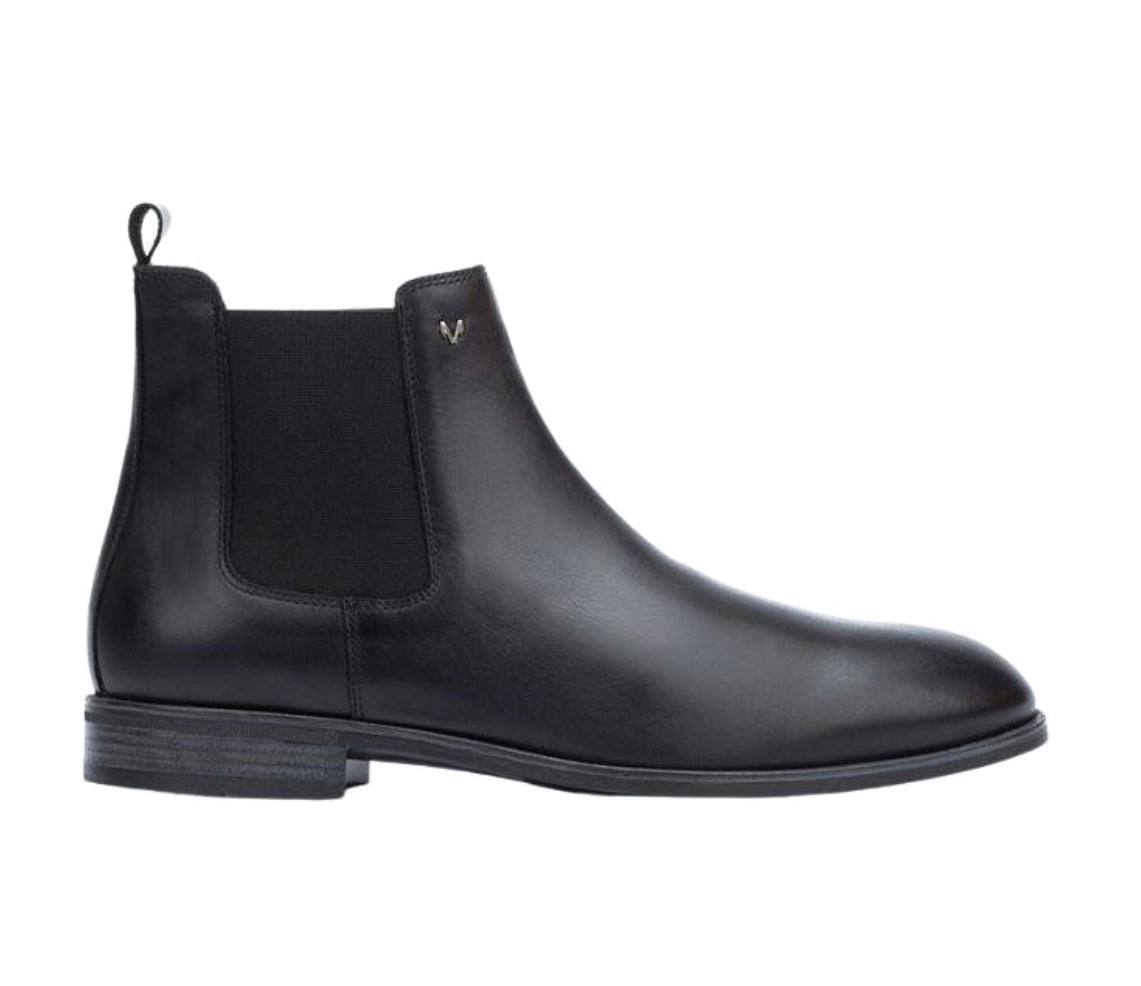 Martinelli 1456-2540E Warren Black Leather Chelsea Boot Made In Spain ...