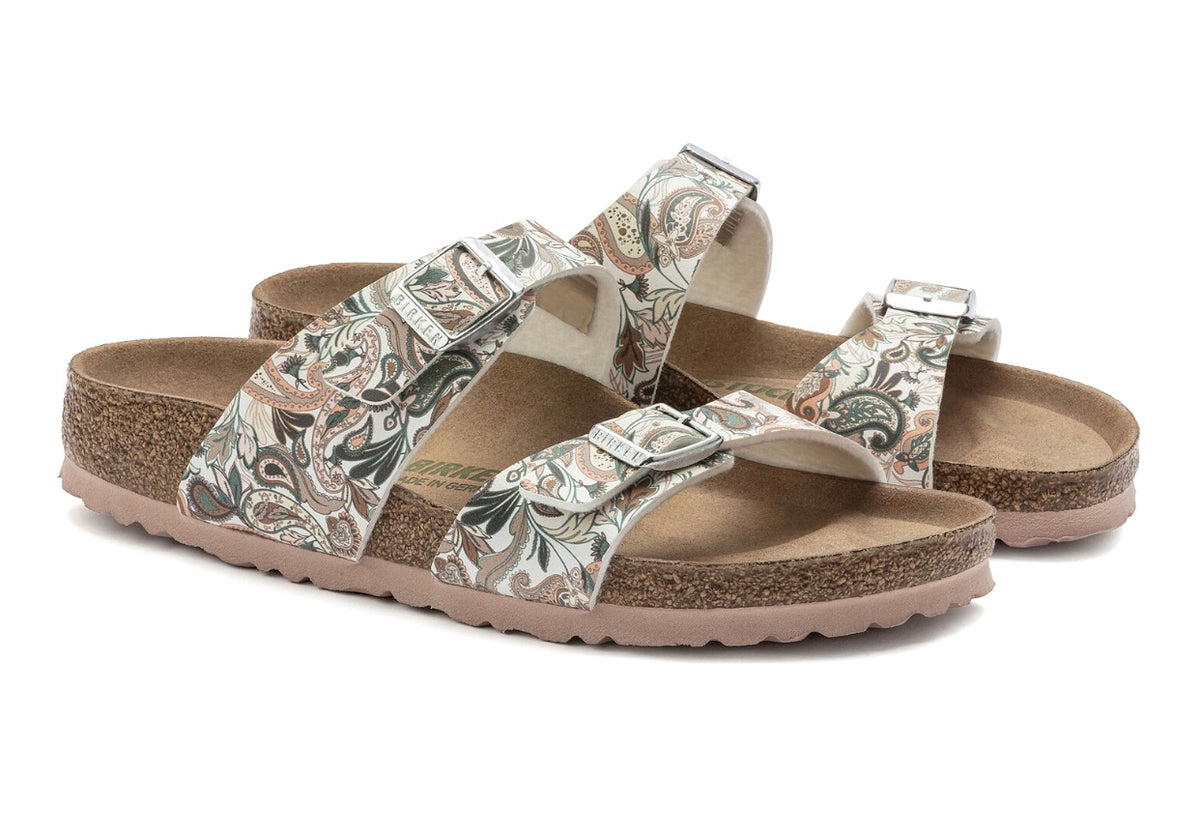 Birkenstock Sydney Paisley Light Rose Floral Birko-Flor Vegan Made In ...